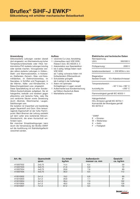 Bruflex® SiHF-J EWKF - brunskabel