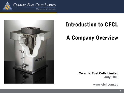 Introduction to CFCL - Fuel Cell Markets