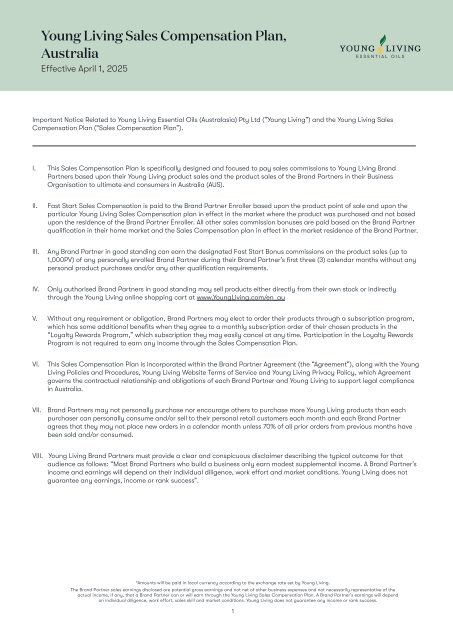 Sales Compensation Plan Terms and Definitions 2025 AUS | Digital ...