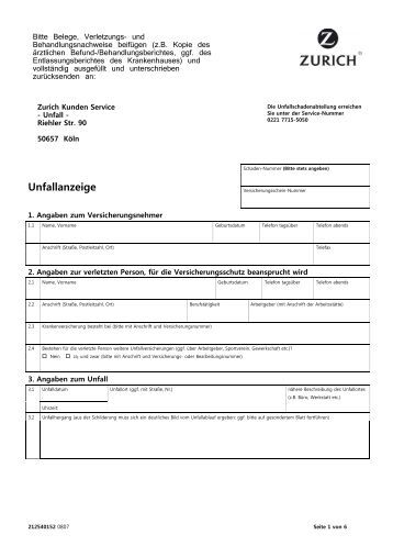 Unfallanzeige