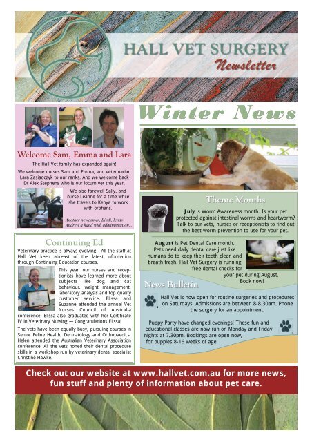 11 Winter 10 - Hall Veterinary Surgery