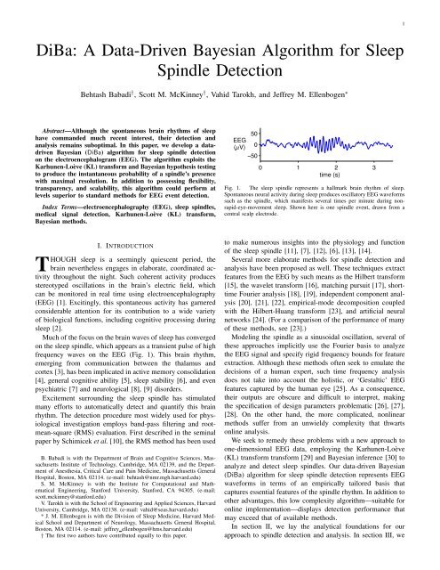 Diba A Data Driven Bayesian Algorithm For Sleep Spindle Detection