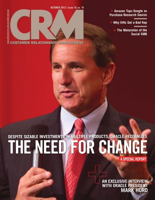 CRM Magazine: Exclusive Interview with Oracle President, Mark Hurd