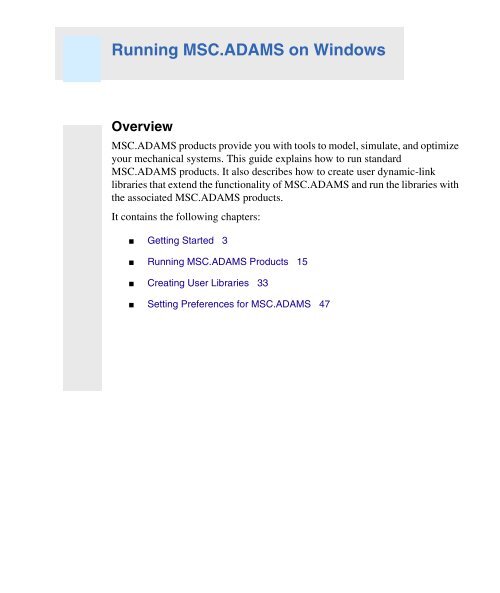 Running MSC.ADAMS on Windows - MSC Software