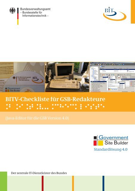 BITV-Checkliste für GSB-Redakteure - Bundesstelle für ...