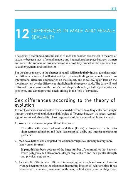 Differences In Male And Female Sexuality Sex