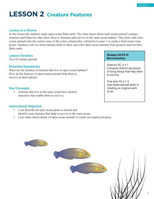 LeSSON 2 Creature features