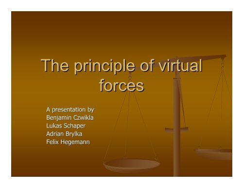 The principle of virtual forces