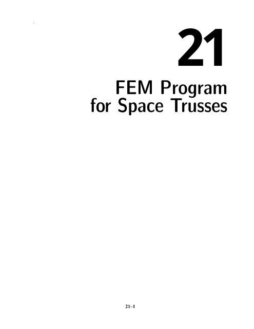21 FEM Program for Space Trusses