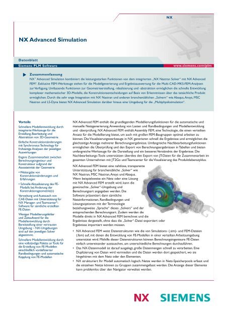 NX Advanced Simulation (German) - FEM