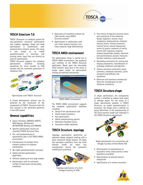 TOSCA Structure 7.0 TOSCA Structure 7.0 General ... - FEM