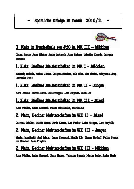 Sportliche Erfolge im Kanupolo 2010/11