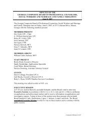 GEORGIA COMPOSITE MEDICAL BOARD 1 MINUTES September ...