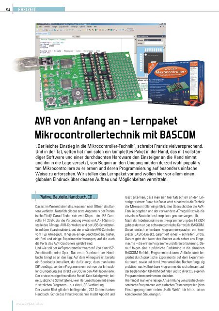 AVR von Anfang an – Lernpaket Mikrocontrollertechnik mit ... - ELV