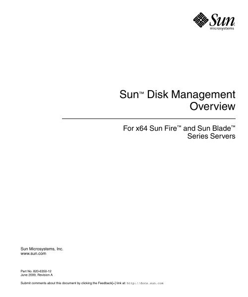 Sun Disk Management Overview - Index of
