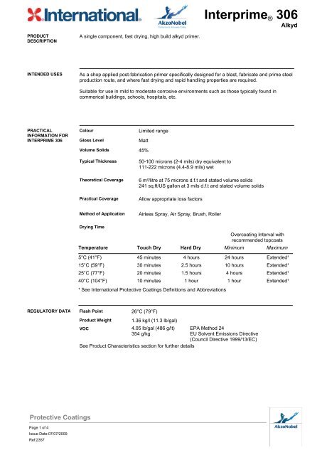 Interprime® 306 - H & S Beschichtungssysteme