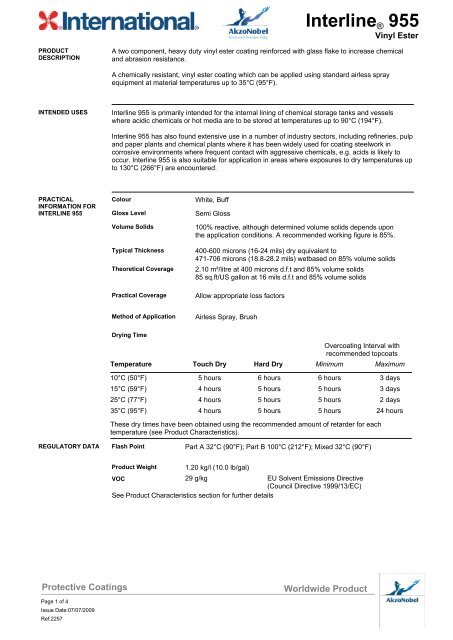 Interline® 955 - H & S Beschichtungssysteme
