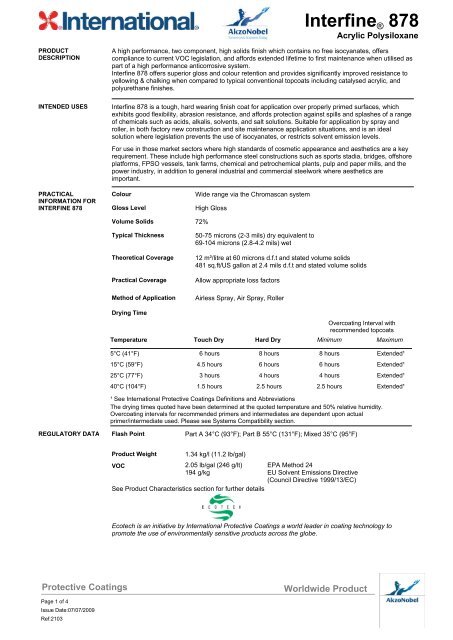 Interfine® 878 - H & S Beschichtungssysteme