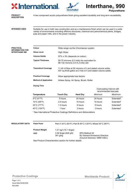Interthane 990hs Data Sheet Compare | www.oceanproperty.co.th