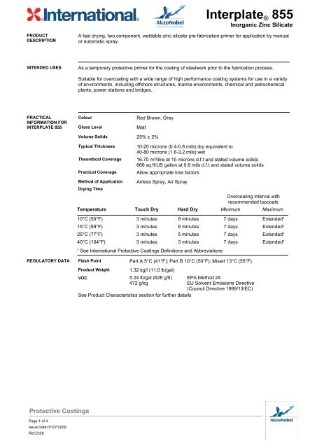 Interplate® 855 - H & S Beschichtungssysteme