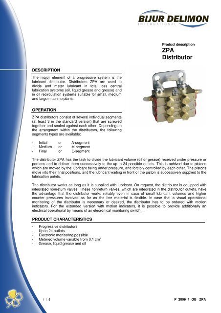 ZPA Distributor - Bijur Delimon