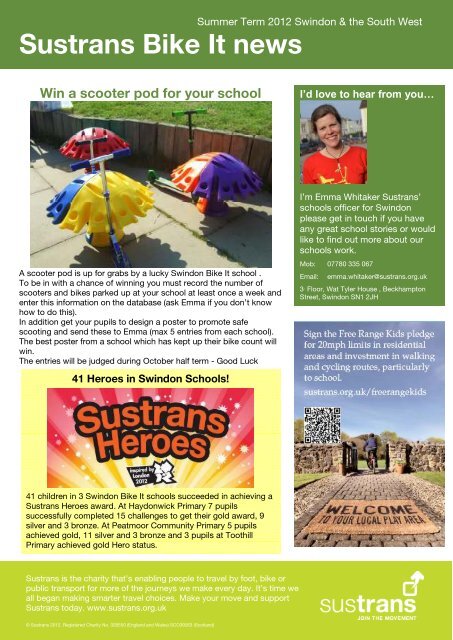 Sustrans Bike It news