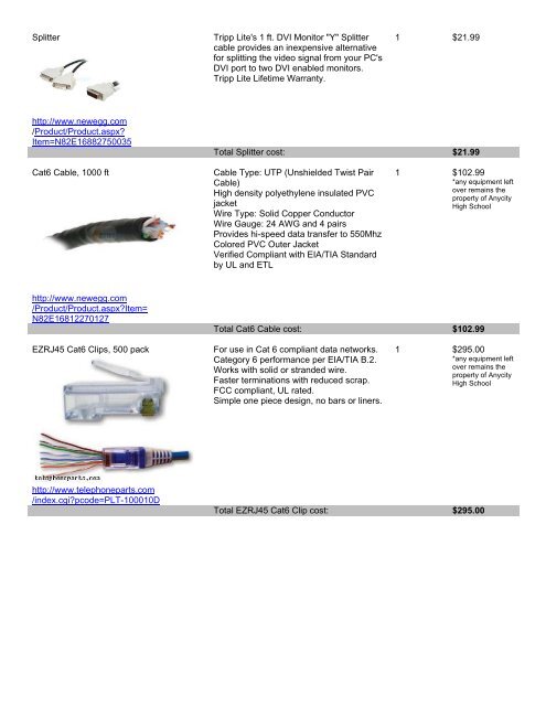 Computer Lab Equipment Li