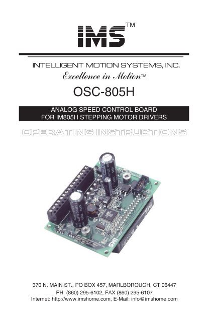 OSC-805H Manual.pdf - Schneider Electric Motion USA