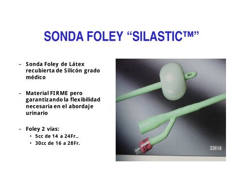 SONDA FOLEY “SILASTIC