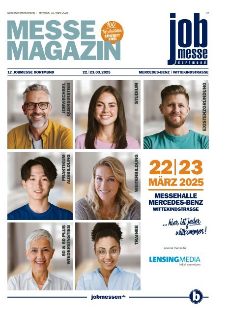 Das MesseMagazin der jobmesse dortmund 2025