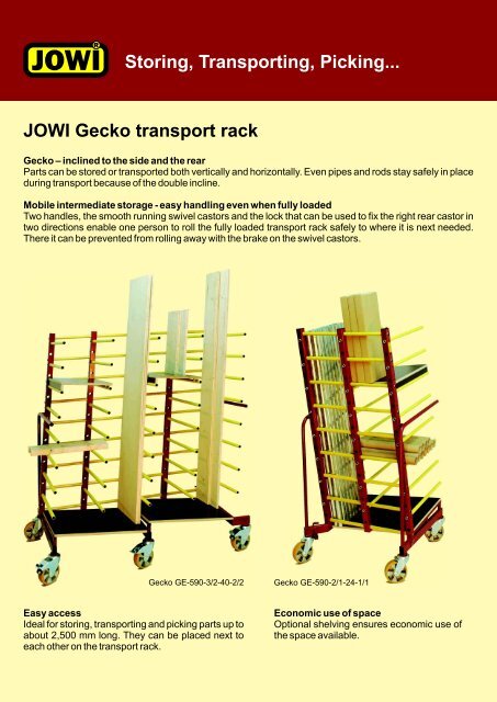 Jowi Nautilus Transport Rack JOWI Transportwagen Type NAUTILUS