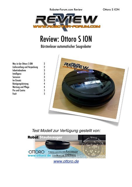 Review Ottoro S100 - vort-robotics