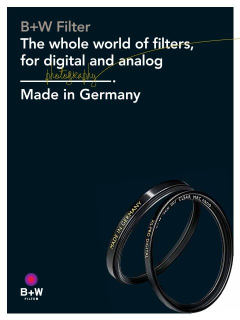 The whole world of filters - Schneider-Kreuznach