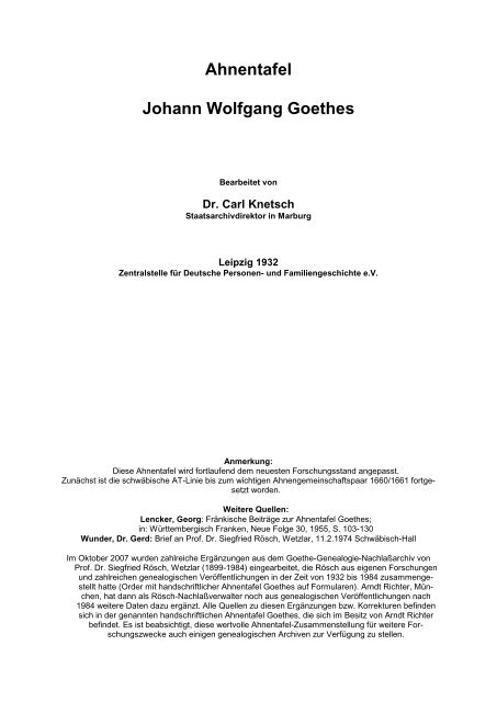 Ahnentafel Johann Wolfgang Goethes - bei den Genealogie-Seiten ...
