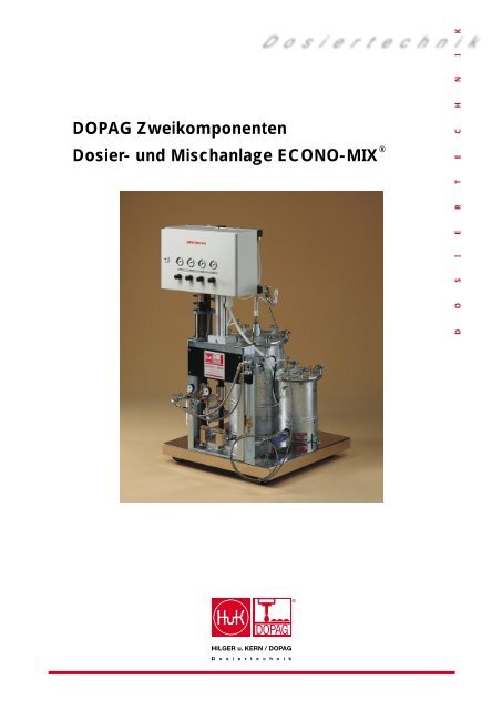 DOPAG Zweikomponenten Dosier- und Mischanlage ECONO-MIX