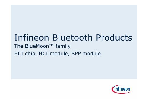 Infineon Bluetooth Products