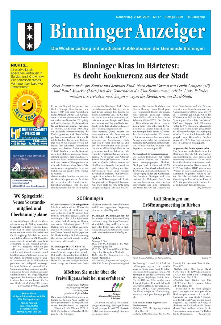 Binninger Anzeiger