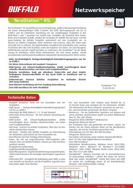 Technische Daten - Buffalo Technology