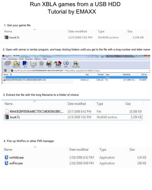 Run XBLA games from a USB HDD Tutorial by EMAXX