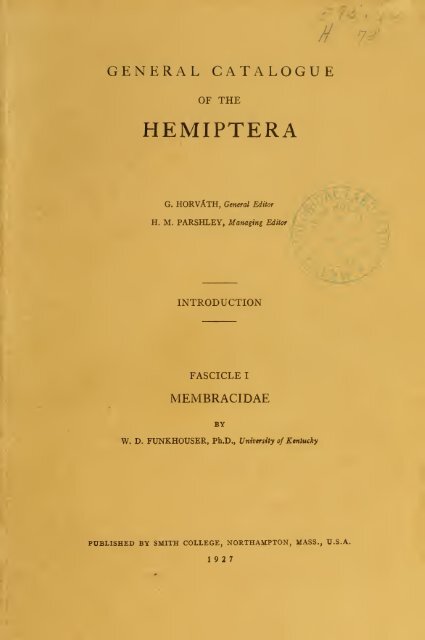 Funkhouser, W. D. 1927.