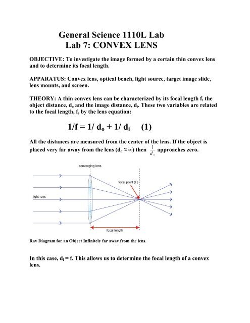 Convex Lens Experiment