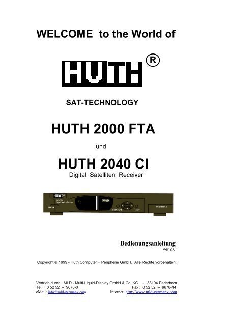 Common Interface ( HUTH 2040 Ci ) - Satellitenservice der MLD ...