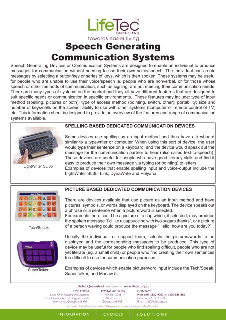 Communication Devices Examples