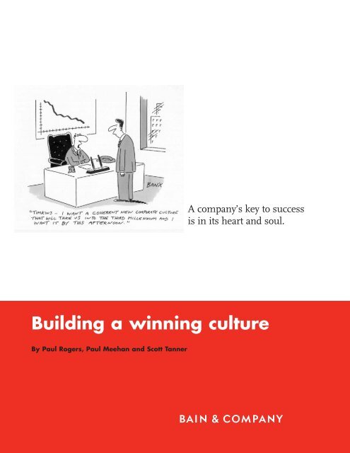 Building a winning culture - Bain & Company