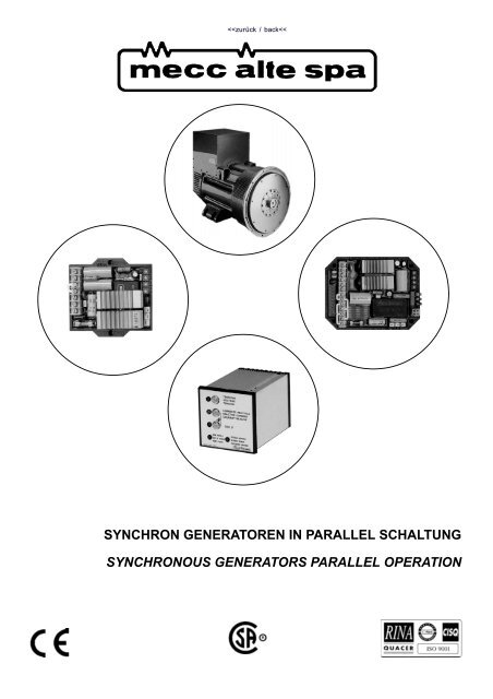 SYNCHRON GENERATOREN IN PARALLEL SCHALTUNG ... - Rotek