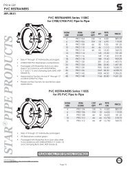 Price List PVC RESTRAINERS - Star Pipe Products