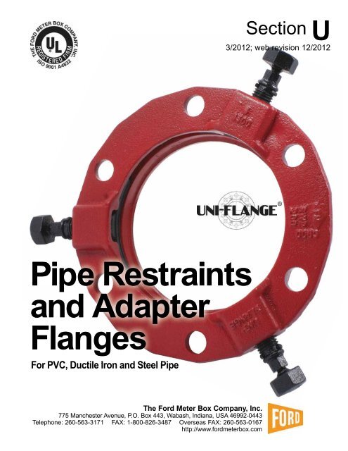 Pipe Restraints and Adapter Flanges - Ford Meter Box