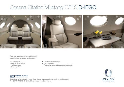 Cessna Citation Mustang C510 D-IEGO fact sheet
