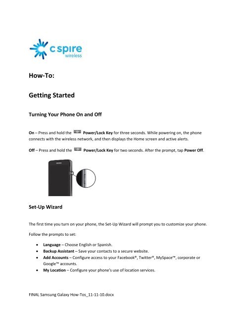 How-To: Getting Started - C Spire