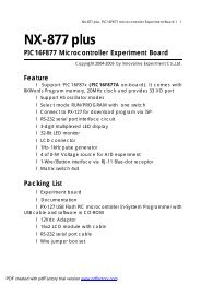68HC11 microcontroller Activity board with Interactive C ... - Inex